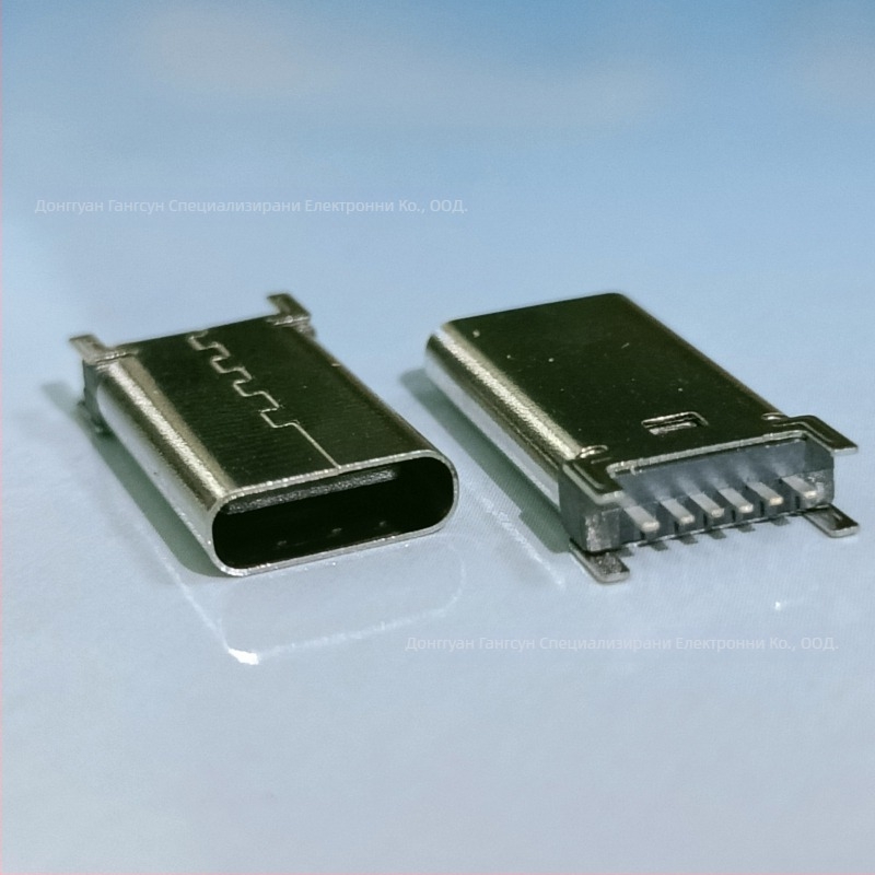 Badu.bg Type-C 6P вертикален конектор за монтаж, четири фиксирани крака ...