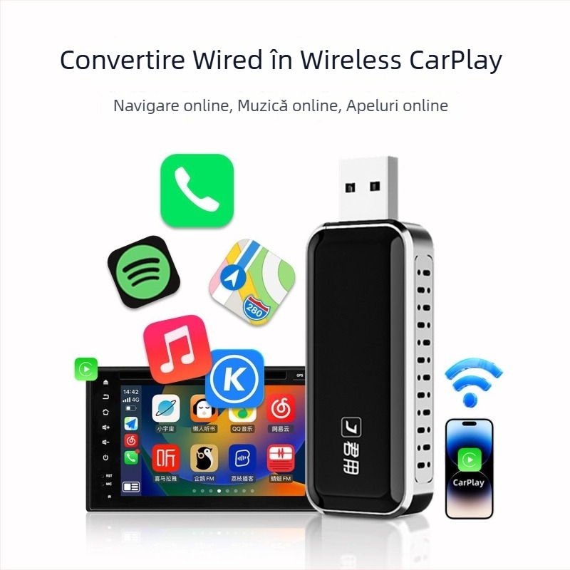 Baduglobal.ro Cutie de interconectare auto U2+ — CarPlay wireless ...